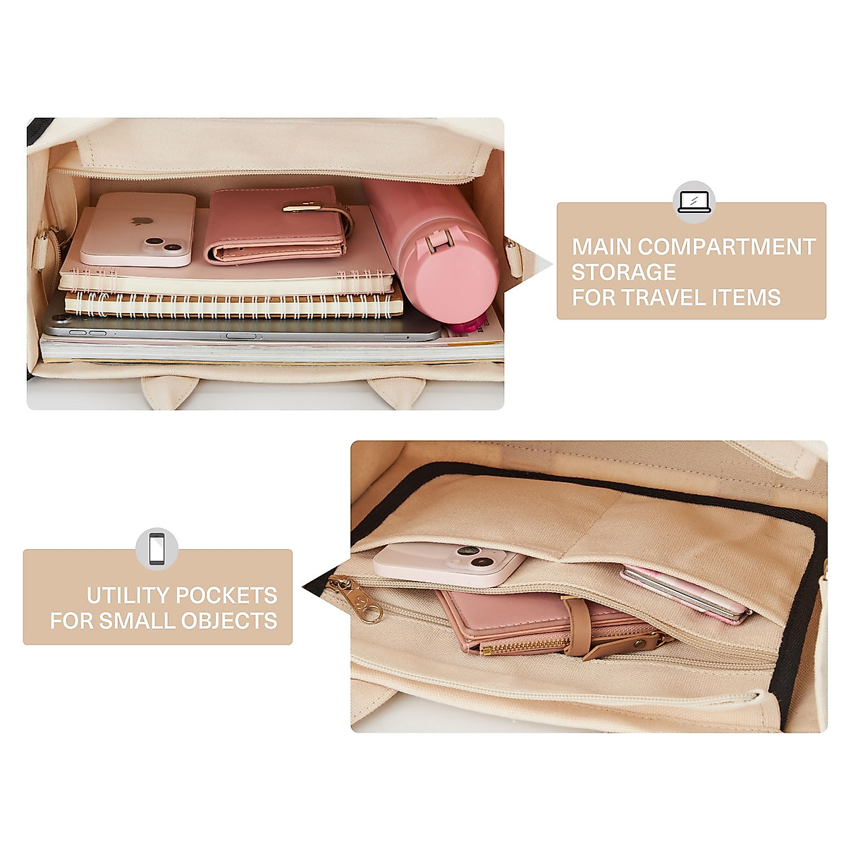 Fancy Forest The Tote Bag For Women,Womens Tote Bags with zipper,Canvas Tote Purse Can shoulder/crossbody,Handbag