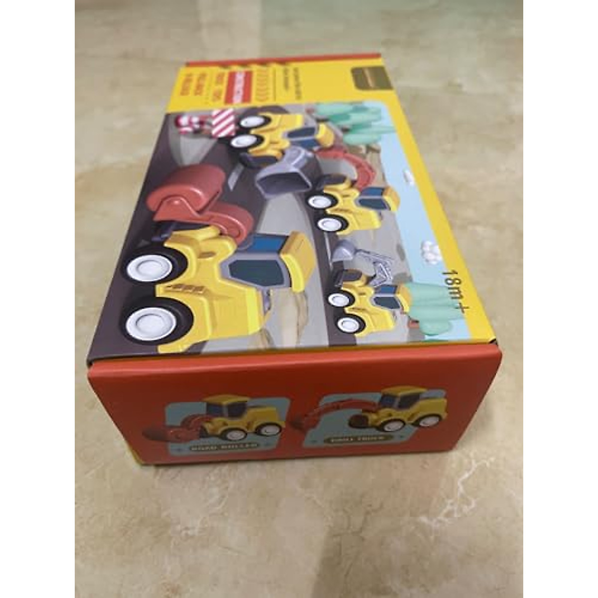 CARLORBO Toy Cars for Toddlers 1-3 - Pull Back Cars Toys, Press and Go Truck Toys for 18 Months to 2 3 4 5 Years Boys Girls Gift 4 PCS (Construction Vehicles)