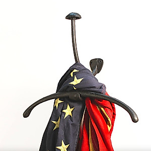 The King's Bay French Country Valet Wall Rack & Hook Cast Iron Antique Replica