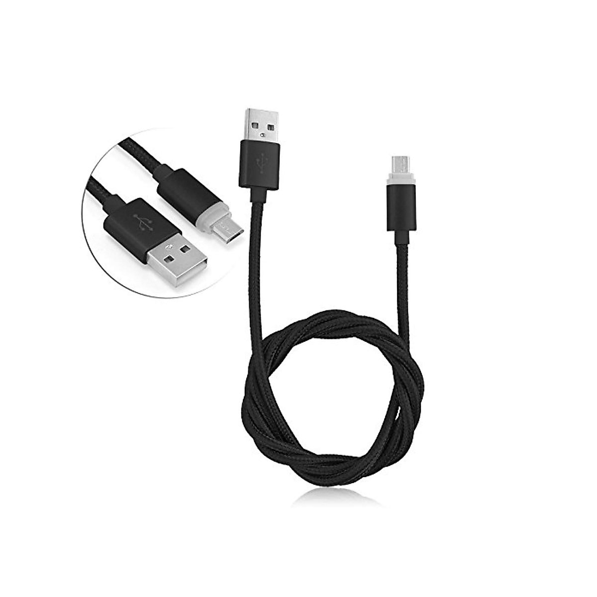 Nook and Nook Color Compatible 10FT LED Charging Sync Data Cable & Pouch (Bundle) Lit Tip Shows Red for Charging & Green for Charged (Cable Will Not Display Charging on Your Tablet Screen)