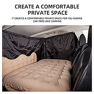YJGF Car Divider Curtain Sun Shade for Window baby,Windshield Sunshade, Privacy Sunshade Curtain for Camping Air Mattress (Black)