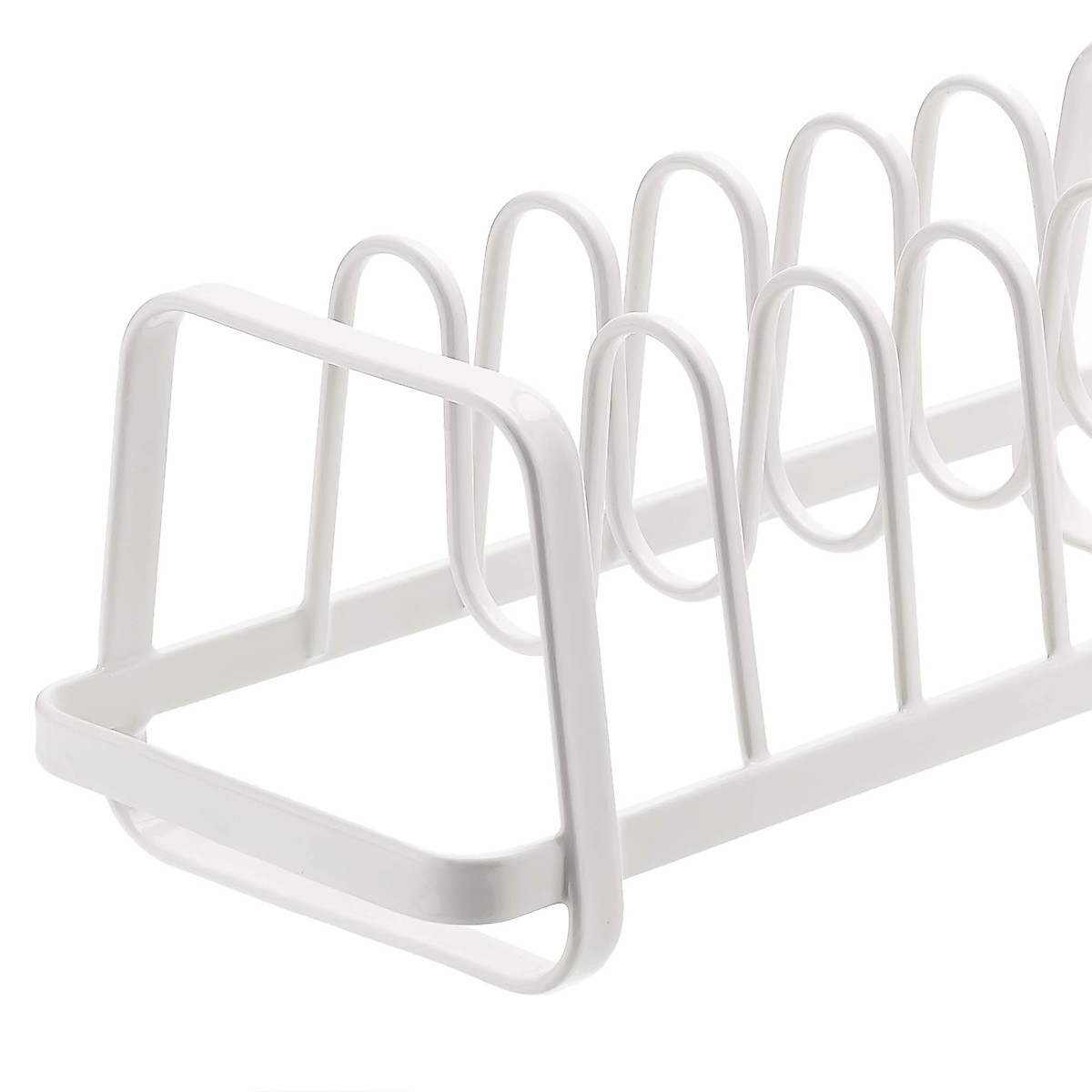 Pot Lid Organizer, Pots and Pans Organizer with 6 Compartments for Bakeware Dish Plate, Cutting Boards, Pots & Pans, Serving Trays in Cabinet Pantry