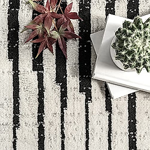 nuLOOM Sabrina Abstract Geometric Sunset Area Rug, 6' 7" x 9', Grey