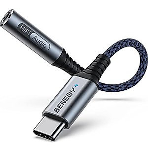 USB Type C to 3.5mm Female Headphone Jack Adapter, USB C to Aux Audio Dongle Cable Cord Compatible with Samsung Galaxy S22 S21 S20 Ultra Note 20 10 S10 S9 Plus,Pixel 4 3 2 XL,iPad Pro and More (Grey)