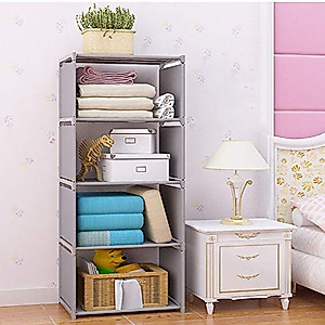 NiceAI Bookshelf Lightweight Slim Modern Bookcase Metal Framework Children's Room Arrangement Toys Office A4 File Books Kitchen Clothing Storage Rack Gray