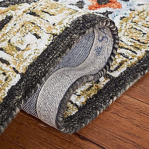 Safavieh Aspen Collection 9' x 12' Blue/Taupe APN294M Handmade Boho Wool & Viscose Area Rug