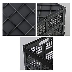 AnnkkyUS 3-Pack Collapsible Storage Crate Bins, 30 Liter Foldable Plastic Crates
