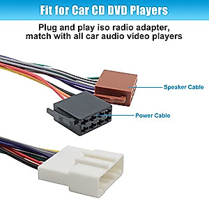 Car Radio Wire Harness Replacement for Nissan Altima Tiida Qashqai ISO Stereo CD DVD Power Speaker Adapter
