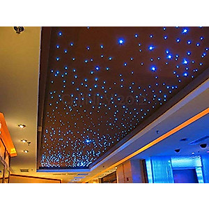 CHINLY 16W Twinkle 550pcs 13.1ft 0.03in RGBW Bluetooth APP/Remote LED Fiber Optic Star Ceiling Lights Kit +Adapter+Cigarette Lighter for Car/Home Theater