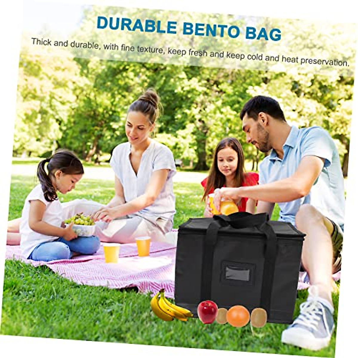 BESTonZON Insulation Bags Catering Bag Insulated Bag for Catering Insulated Shopping Bags Foldable Lunch Bag Portable Ice Pack Heat Bags for Food Collapsible Transport Tote Cooler Bag Large