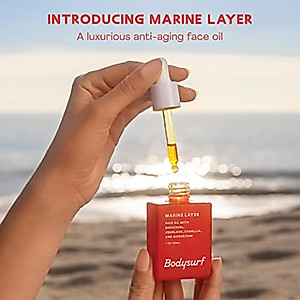 Bodysurf Face Oil, Marine Layer | Natural Retinol Alternative Facial Oil with Squalane, Niacinamide, Bakuchiol | Lightweight and Hydrating Face Oil for Women
