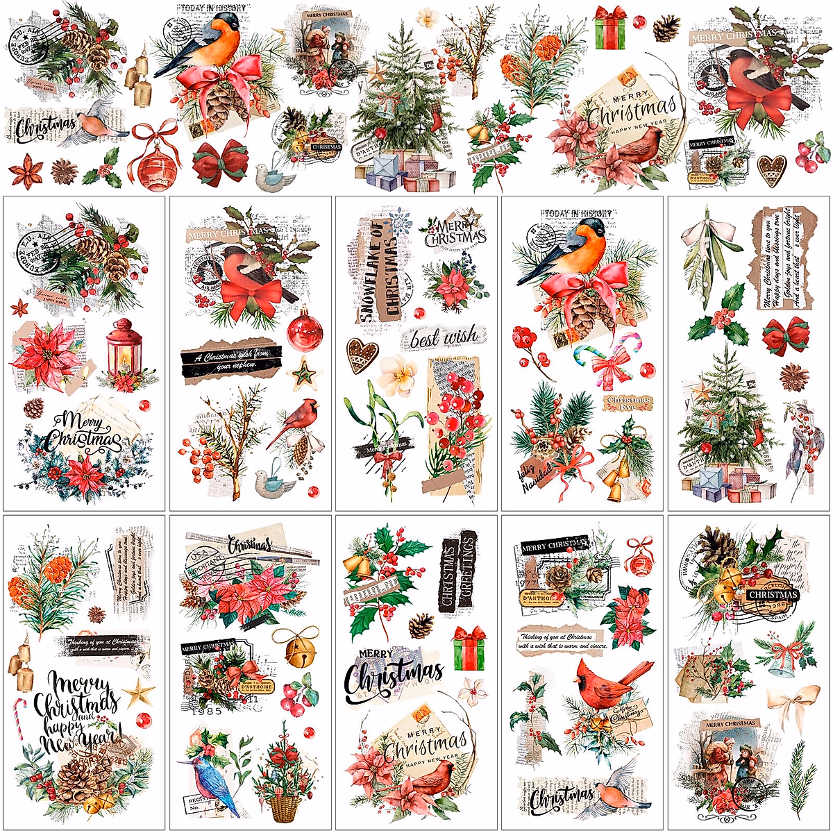 Lincia 10 Sheets Easter Day Rub on Transfers for Crafts and Furniture Bunny Rub on Transfers Stickers for Wood DIY Home Decals Craft 5.91 x 11.81(Fresh Style)(Floral Holiday)