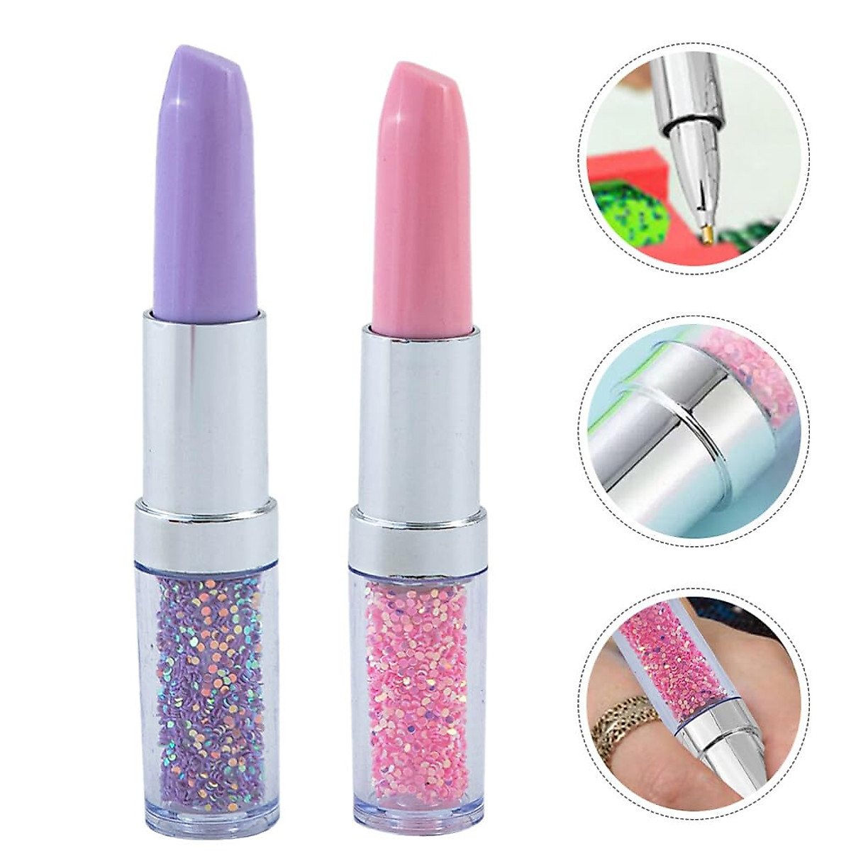 SEWACC 2pcs Diamond Embroidery Pen Rhinestone Picker Tool Diamond Dotting Pen Nail Pen for Diamond Rhinestone Painting Tool