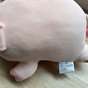 Fortuning's JDS Pig Plush 15.7” Kawaii Plushies Cute Pillow Pig Stuffed Animal Plush Pillows Hugging Pillow, Fat Soft Stuffed Pig Plush Toy for Kids Girls Boys Birthday
