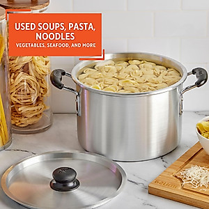 IMUSA USA, Silver IMU-60008 Aluminum Stock Pot with Lid 8 Quart