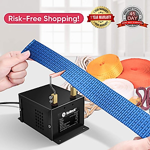 RoMech Electric Rope Cutter - Hot Knife Thermal Blade for Braid Fabric Webbing Belting Ribbon- Bench Mount Cutting Tool Kit – Heal Sealer (60W, RM-026)
