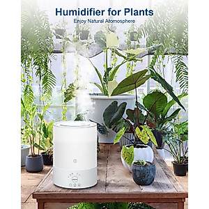 Esemoil Humidifiers for Bedroom, for Large Room, 2.5L Top Fill Cool Mist Humidifiers for Baby, Plants, Smart WiFi Air Humidifier with Diffuser and Nightlight, 28dB, 24H Long Runtime, Work with Alexa