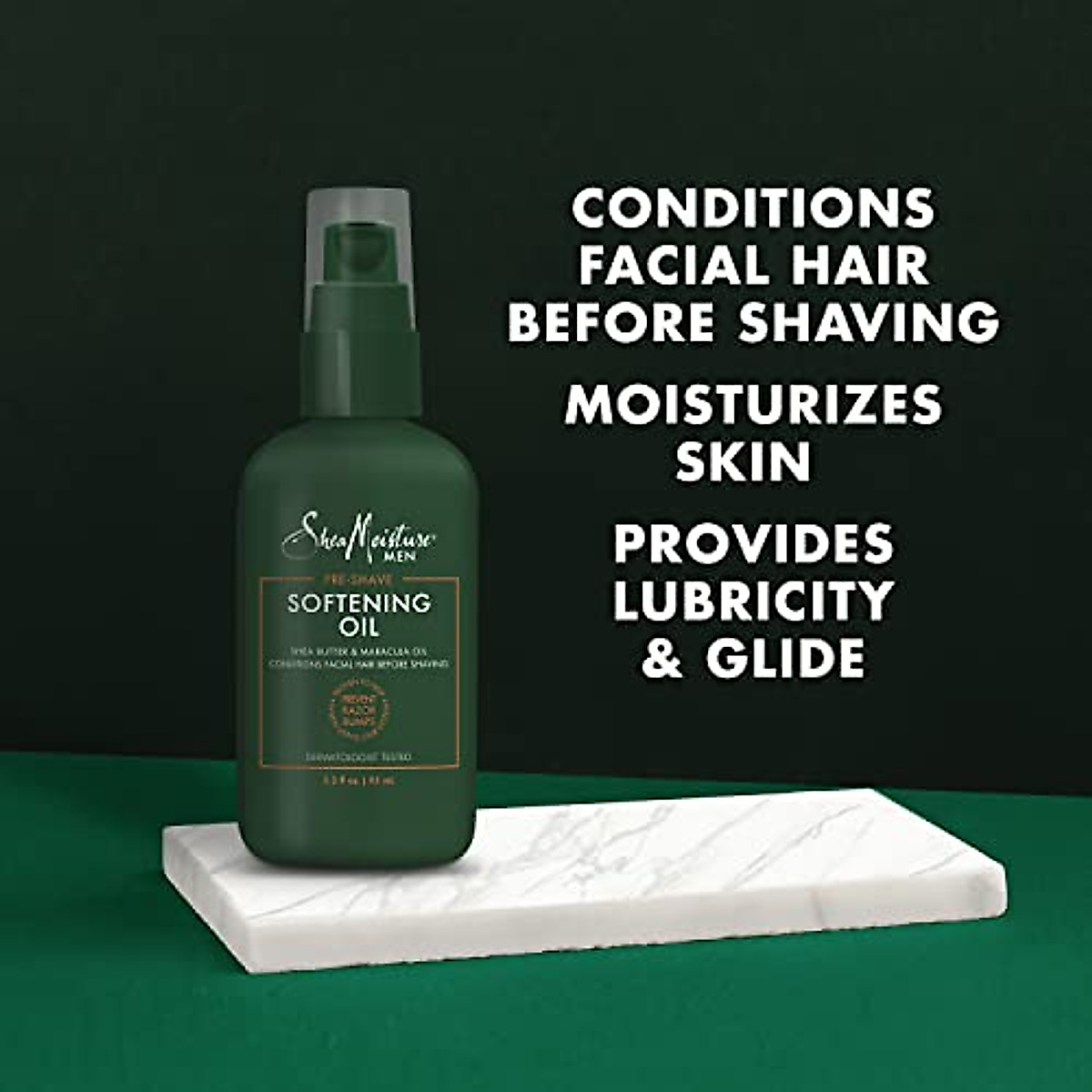 SheaMoisture Men Shaving Oil For Smooth Skin and Maximum Glide Pre-Shave Softening Oil Dermatologist-Tested Skin Care Proven to Prevent Razor Bumps 3.2 oz