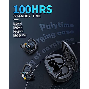 FBJJ Wireless Earbuds Bluetooth 5.3 Headphones, Sport Wireless Ear Buds 120H Playtime, Noise Cancelling IPX7 Waterproof Wireless Workout Earphones with Charging Case, for Sports Running Exercise