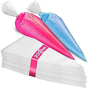 200 Pieces Anti Burst Piping Bags - 12 Inch | Pastry Bags | Icing Piping Bags | Tipless Piping Bags | Icing Bags | Frosting Bags | Piping Bag