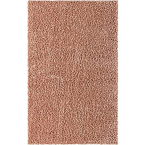 Unique Loom Davos Shag Collection Modern Luxuriously Soft & Cozy Shag Area Rug (5' 0 x 8' 0 Rectangular, Dusty Rose)