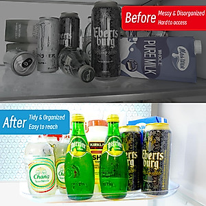 Good Haus Lazy Susan Turntable Organizer for Refrigerator, Square Lazy Susan for Refrigerator, 13.74'',Lazy Susan for Cabinet, Table, Pantry, Kitchen, Countertop (13.74x10.19)