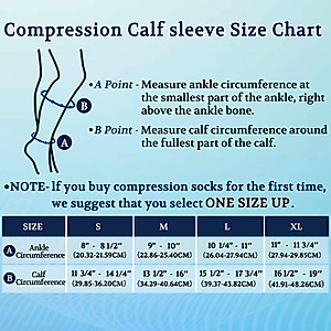 LIN PERFORMANCE Calf Compression Sleeves for Men and Women 20-30mmhg Calf Support Sleeves Footless Lightweight for Running Cycling Travel Circulation Recovery Pain Relief(Blue,M)