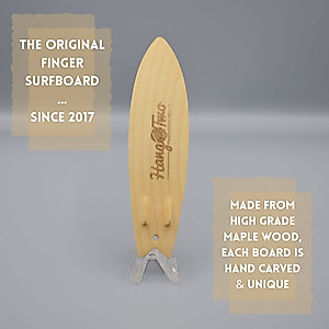 Hang Two Finger Surfboards Hang Two Surfers Wood Finger Surfboard Kit (Driftwood)