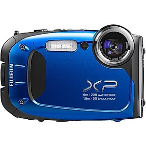 FUJIFILM Blue XP65 16 Megapixels and 5X Optical ZoomDigital Camera, Includes 100 Bonus Prints