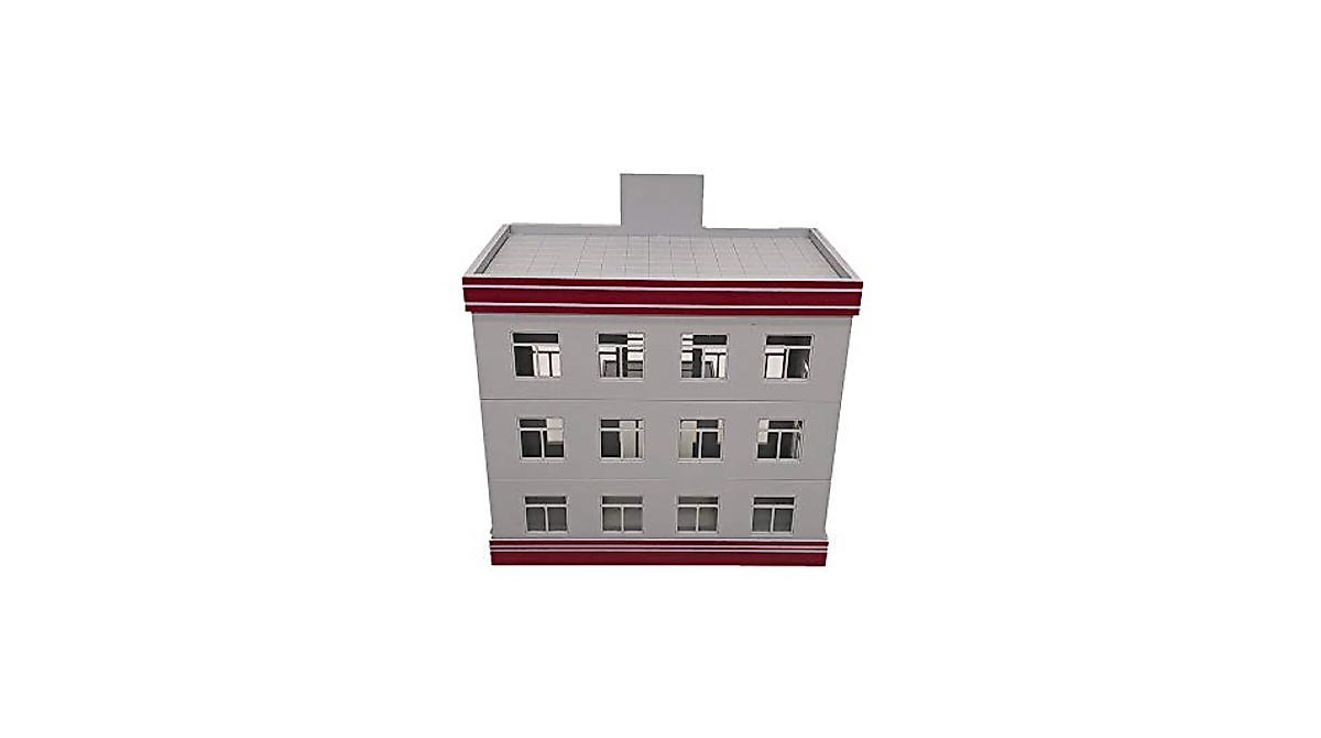HO Scale Modern Medical Centre Model for Railroad Scenery