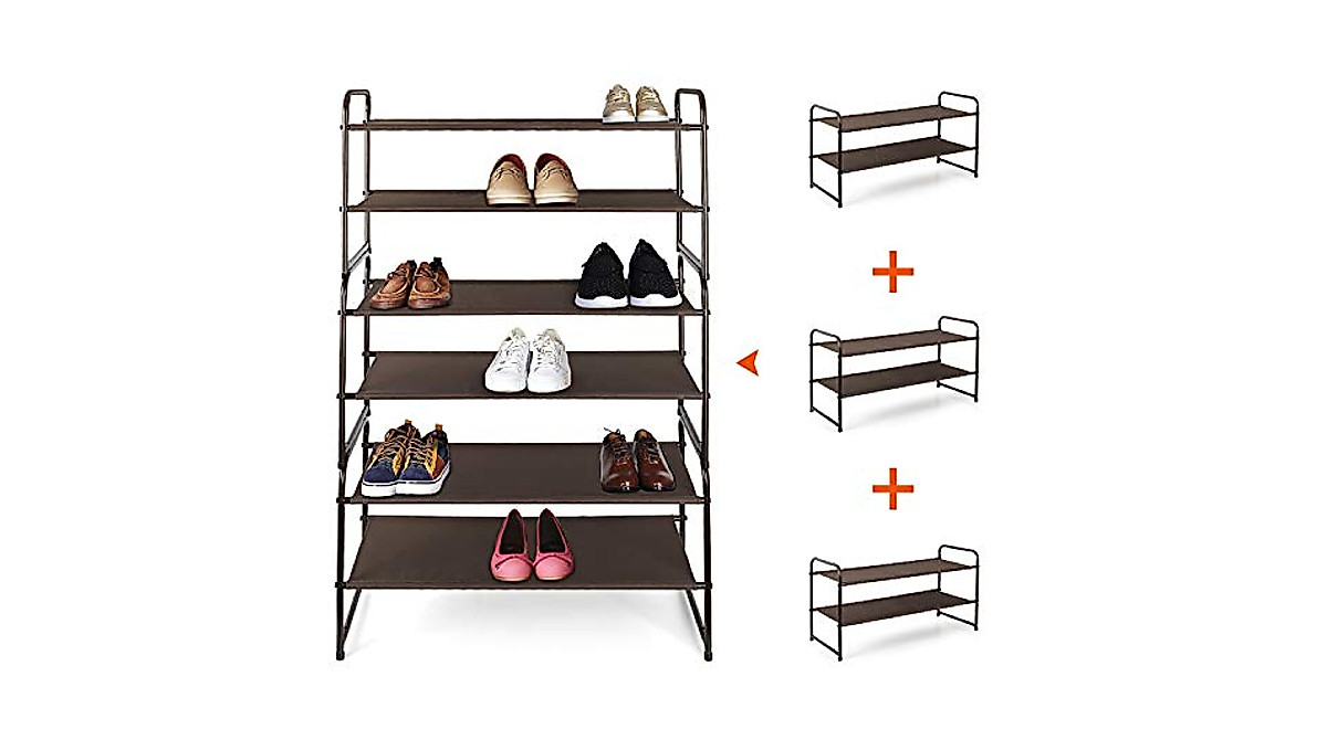 Stackable 2-Tier Shoe Rack - Simple & Versatile Storage