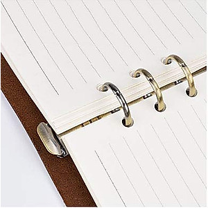 Ditac Size A5 Genuine Leather Journal, 9.6 X 6.8 Inch, A Handmade Leather Refillable Binder Executive Business Journal, Made of All Natural Thick Leather (Thick Leather)