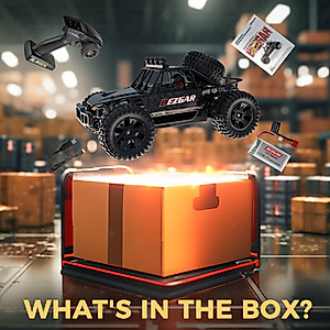 BEZGAR HB101 1:10 Scale Beginner RC Truck, 4WD High Speed 48km/h All Terrains RC Car Off Road Waterproof RC Buggy Toys for Boys Kids and Adults