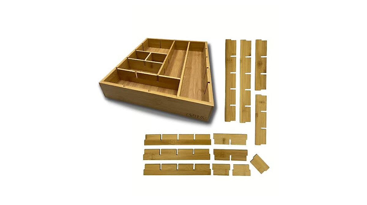 SPAZZLE Lite: 18 PCS Bamboo Organizer for Every Room