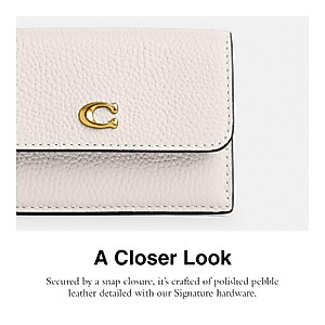 Coach Polished Pebble Leather Essential Mini Trifold Wallet