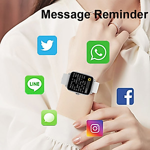 Smart Watch for Text and Call (Make/Answer Call) Smart Watch for iPhone Compatible Android Phones Fitness Tracker Pedometer Step Counter Sport Bluetooth Call Watch Phone Watches