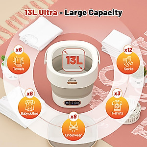 TOREAD Portable Small Washing Machine, 13.5Lbs Mini Compact Washer and Spinner Combo, 2 in 1 Apartment Washers with Twin Tub for Laundry, Dorms, College, RV, Camping