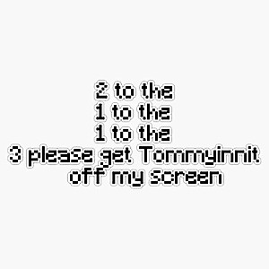 Please get Tommyinnit Off My Screen Bumper Sticker Vinyl Decal 5 inches