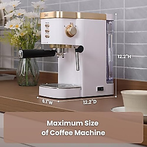 Gevi Espresso Machine 20 Bar High Pressure,Compact Espresso Machines with Milk Frother Steam Wand,Cappuccino & Latte Maker with Volume Control for Home,Espresso Maker，Gift for Coffee Lover
