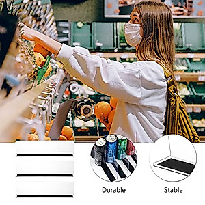 Shelf Dividers for Closet Organization 5pcs Clear Plastic Shelf Separators with Magnet Strip - Shelf Dividers Organizers for Closets Supermarket Home Office - 9.8x2.8 Inch