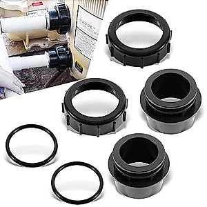 2 Pack 270100 Black Pool Valve Adaptor Replacement Kit for Quad D.E. Filter, FNS Plus Filter, Clean & Clear Plus Filter, Pool/Spa Cartridge Filter