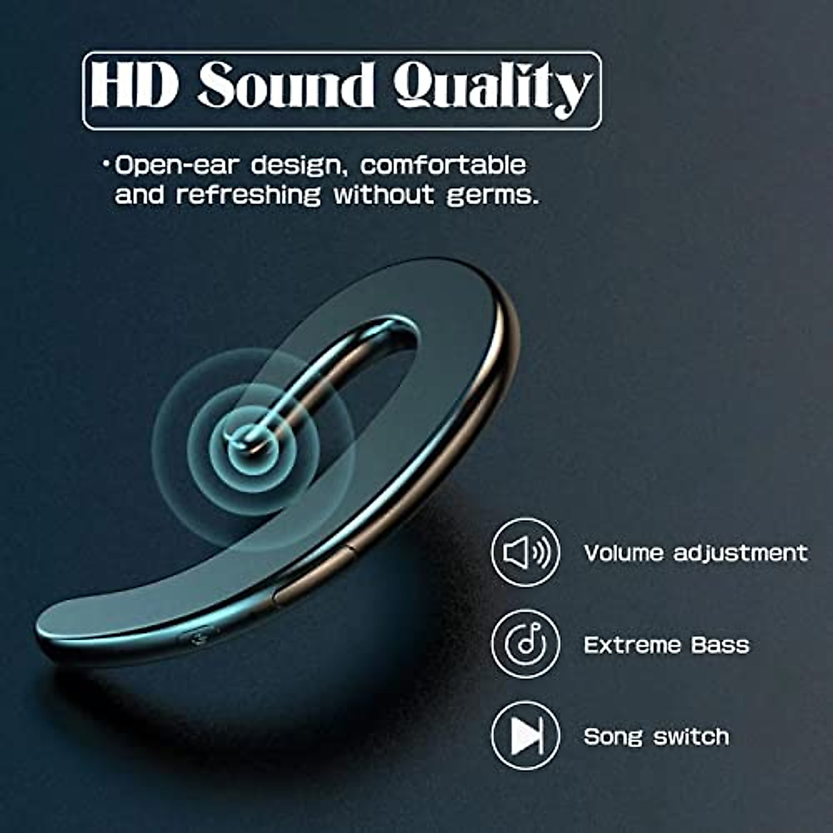 ESSONIO air Conduction Headphones Bluetooth Open Ear Headphones Open air Headphones IPX5 Waterproof Headphones