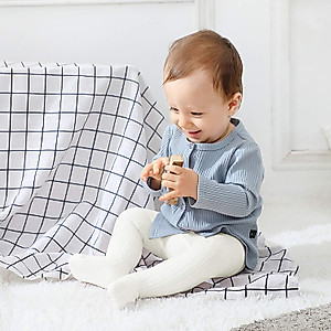 Zando Infant Soft Tights Toddler Seamless Leggings Tights for Baby Girls Winter Knit Warm Newborn Pants Stockings 1 Pack White X-Large/2-4 Year