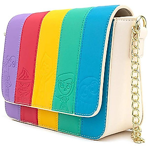 Loungefly x Pixar Inside Out Mixed Emotions Rainbow Crossbody Bag (One Size, Multi)
