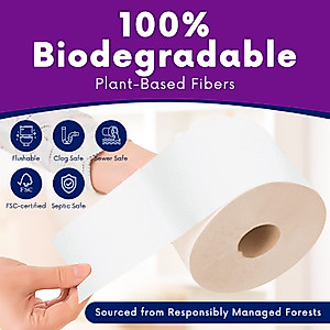Ultra ComfortCare Toilet Paper - 1 Pack of 4 Rolls, 325 2-Ply Sheets Per Roll - 4 Family Mega Rolls = 18 Regular Rolls with Cushiony CleaningRipples Super Soft and Strong Toilet Tissue