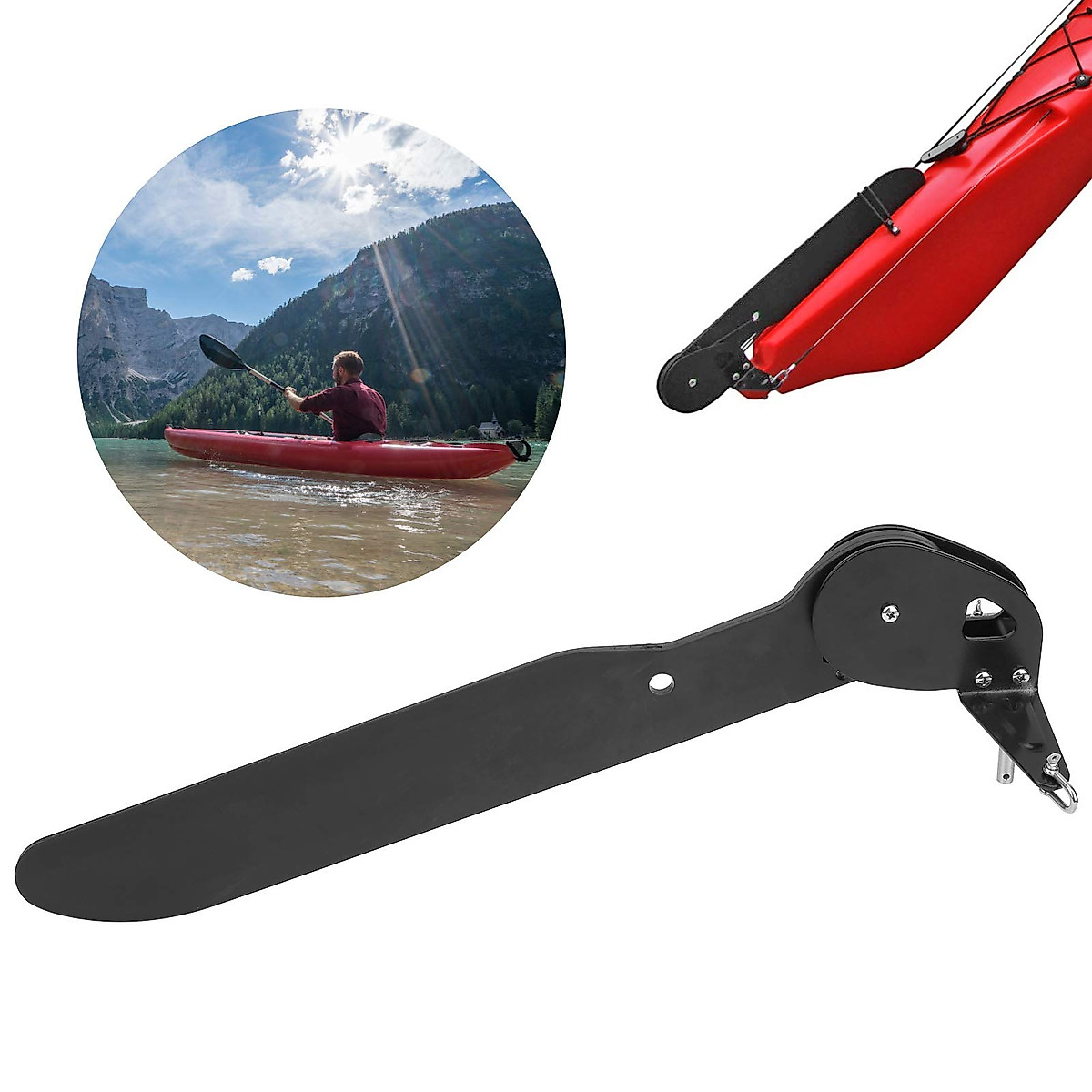 VGEBY Kayak Rudder, Fishing Canoe Boat Rudder Tail Vane Rudder Set for Sea Kayaks Fishing Boat Ship Boating Supplies Rudder Bracket Kayak Rudder Kit