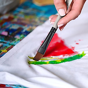 Filbert Paint Brushes Set, 12 PCS Synthetic Nylon Professional Artist Paint Brushes for Watercolor, Oil Painting, Acrylic, Face Body Nail Art, Crafts, Rock Painting