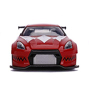 Jada Toys Power Rangers 1:32 Red Ranger 2009 Nissan GT-R R35 Ben Sopra Die-cast Cars, Toys for Kids and Adults