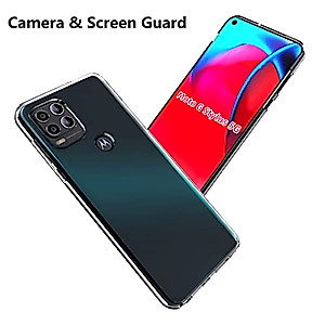 for Moto G Stylus 5G Case Clear (2021) Slim Thin Soft Skin Flexible TPU Scratch Resistant Silicone Gel Shockproof Protective Cases Cover for Motorola G Stylus 5G 2021 (Clear)
