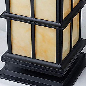 HNTHY Simple Chinese Style Column Head Lamp LED Doorpost Garden Lamp Waterproof Super Bright Villa Fence Home Door Lamp